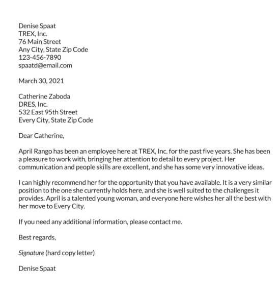 Reference Letters (25+ Sample Letters and Templates)