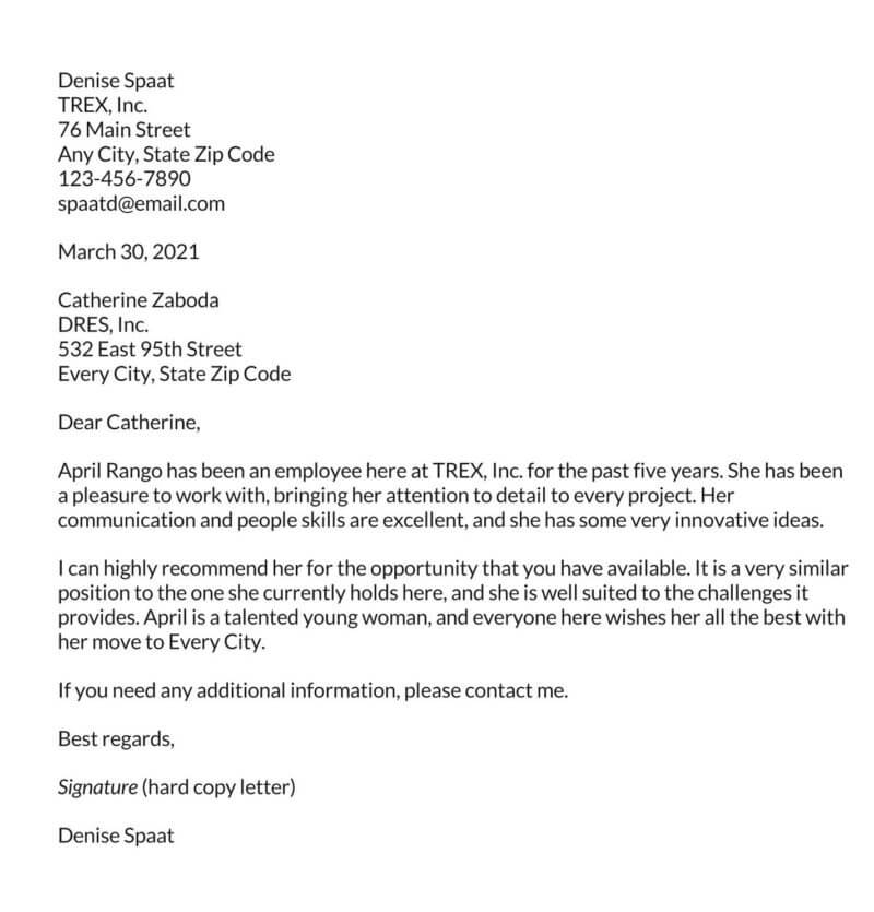 Reference Letters (25+ Sample Letters and Templates)