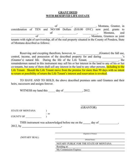 Free Grant Deed Forms (Edit & Print) - Word | PDF