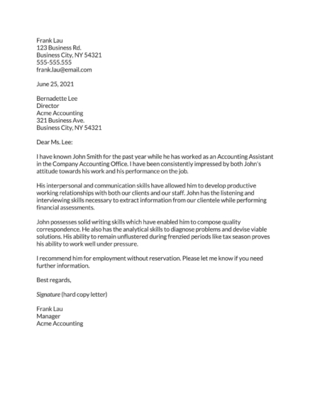 Reference Letters (25+ Sample Letters and Templates)