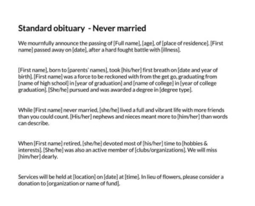 40+ Free Obituary Templates | How to Write (with Samples)