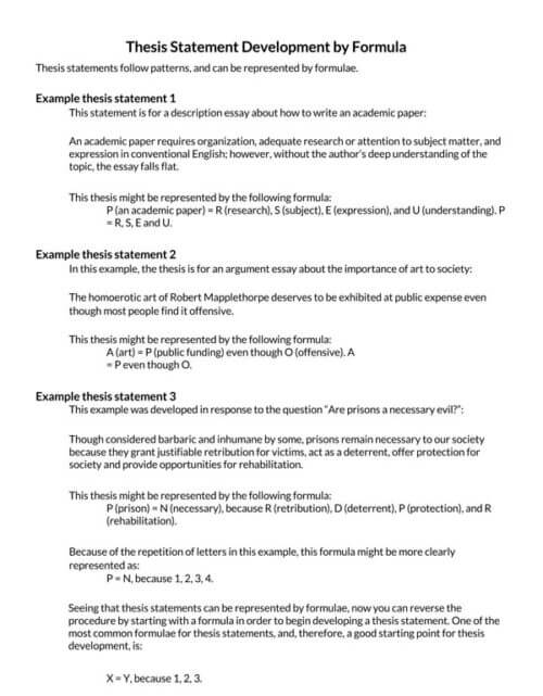 36 Strong Thesis Statement Examples and Templates