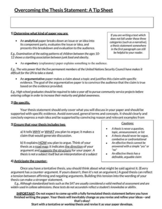 36 Strong Thesis Statement Examples and Templates