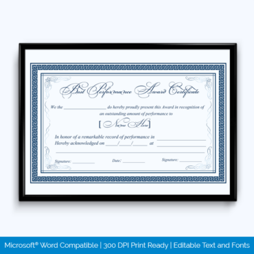 30 Free Exclusive Award Certificate Templates - Word | PDF