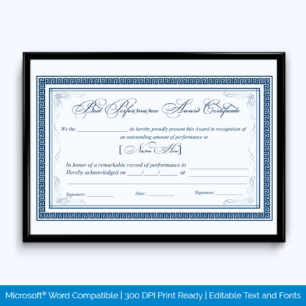 30 Free Exclusive Award Certificate Templates - Word | PDF