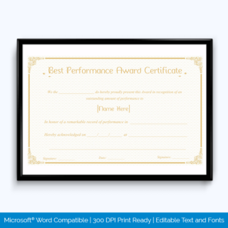 30 Free Exclusive Award Certificate Templates - Word | PDF
