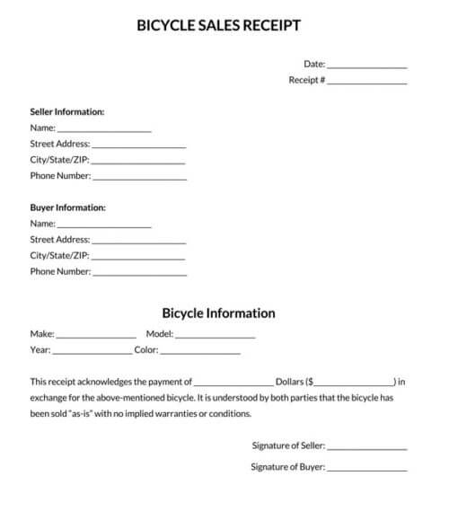 28 Free Sales Receipt Templates (for Word, Excel, PDF)