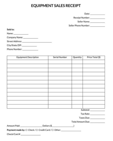 28 Free Sales Receipt Templates (for Word, Excel, PDF)