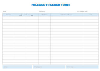 21+ Free Mileage Log Templates (for IRS Mileage Tracking)