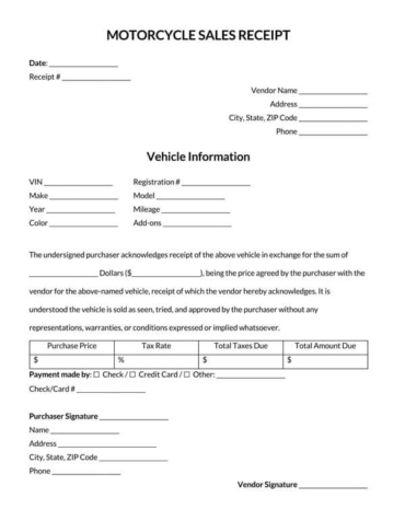 28 Free Sales Receipt Templates (for Word, Excel, PDF)