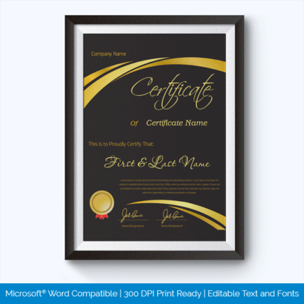 30 Free Exclusive Award Certificate Templates - Word | PDF