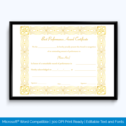 30 Free Exclusive Award Certificate Templates - Word | PDF