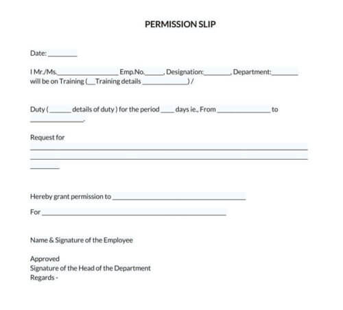 35 Free Permission Slip Templates (Examples) - Word | PDF