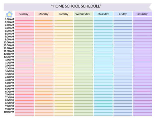 35 Printable Homeschool Schedule Templates [Free]