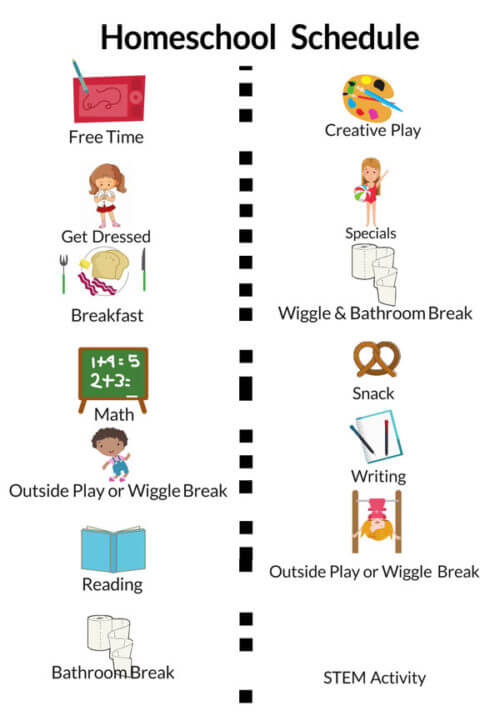 35 Printable Homeschool Schedule Templates [Free]