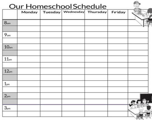 35 Printable Homeschool Schedule Templates [Free]