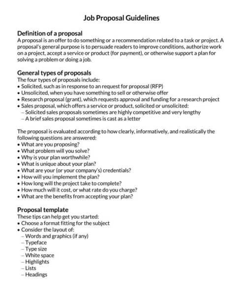 40 Free Job Proposal Templates | How to Write (Expert Guide)