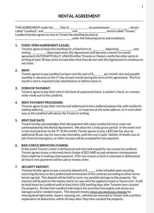 36 Basic Room Rental Agreement Templates [PDF - Word]