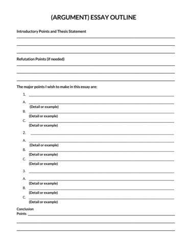 Argumentative Essay Outline Format [12 Best Examples]