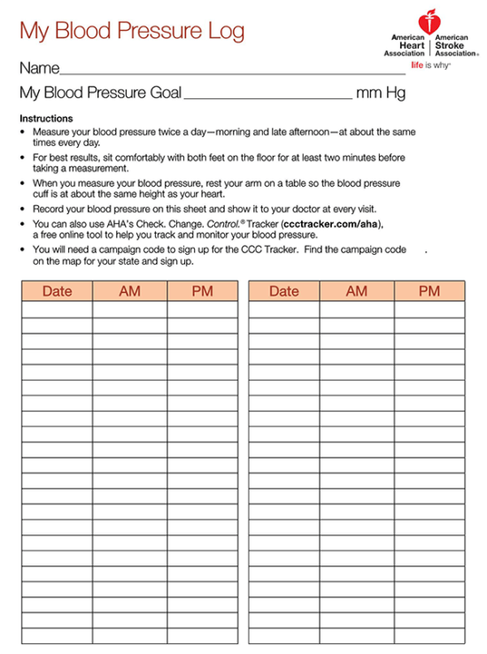 42 Free Blood Pressure Charts and Log Sheets (PDF | Excel)