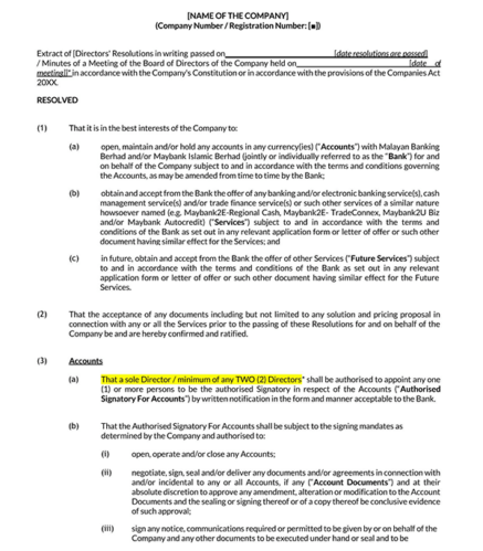 50 Free Board Resolution Templates - Format, Samples