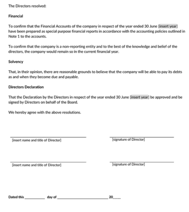 50 Free Board Resolution Templates - Format, Guide, Samples