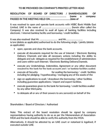 50 Free Board Resolution Templates - Format, Samples