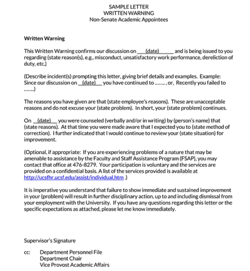 48 Professional Warning Letters to Employee (8 Steps Guide)