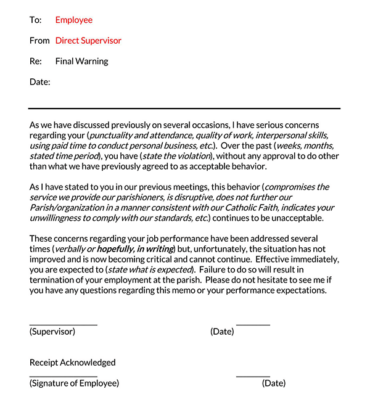 48 Professional Warning Letters to Employee (8 Steps Guide)