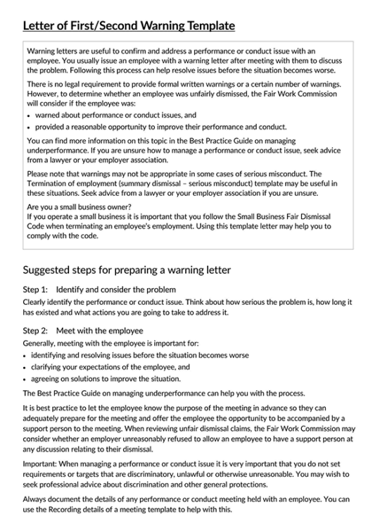 48 Professional Warning Letters to Employee (8 Steps Guide)