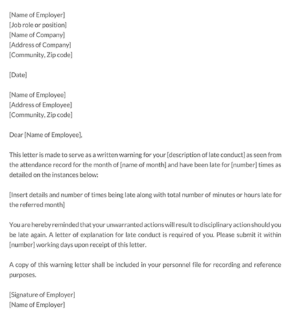 48 Professional Warning Letters to Employee (8 Steps Guide)