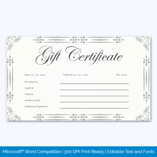 Microsoft Gift Certificate Templates