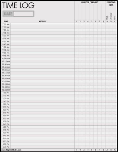 40 Free Time Log Templates (Hourly, Daily) - Word, Excel