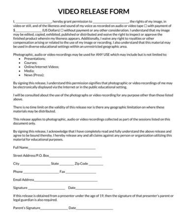 Free Release of Liability Forms (Hold Harmless) | PDF - Word