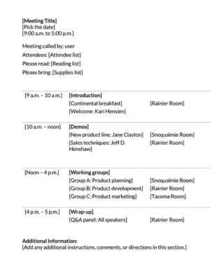 42 Free Meeting Agenda Templates [Effective Writing Guide]