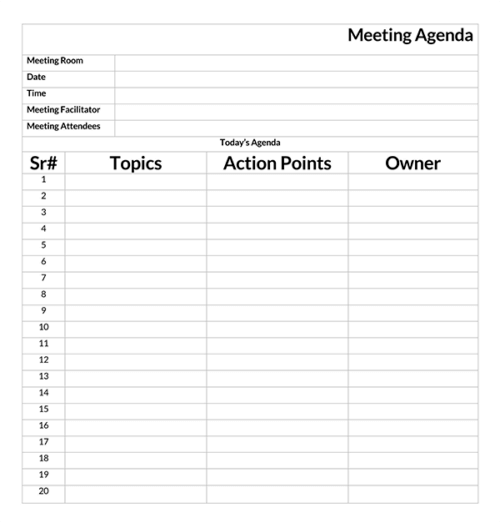 42 Free Meeting Agenda Templates [Effective Writing Guide]