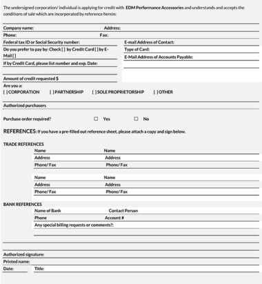 40 Free Credit Application Forms and Samples
