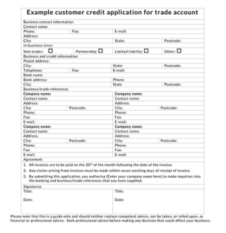 40 Free Credit Application Forms and Samples