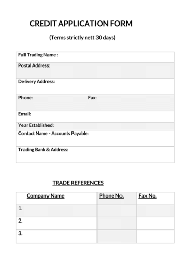 40 Free Credit Application Forms and Samples