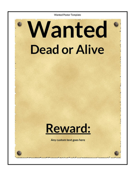 18 Free Wanted Poster Templates (Word, PDF)