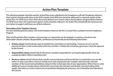 Free Action Plan Templates - Examples - Word, PDF