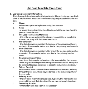 40 Free Use Case Templates and Examples (Word, PDF)