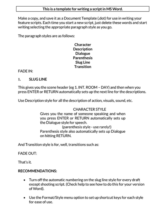 37 Easy Screenplay & Script Writing Templates (Guide & Tips)