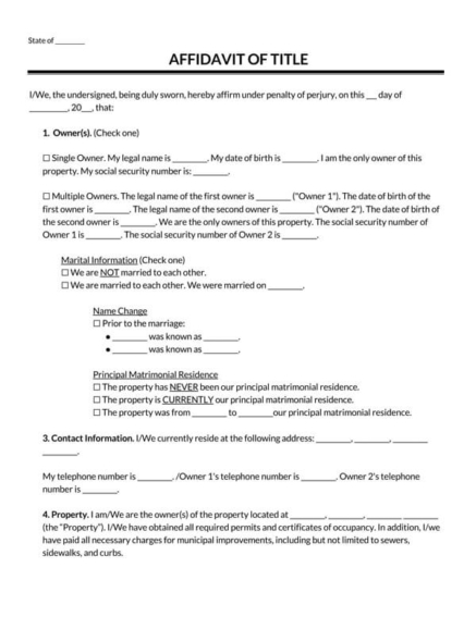 How to Write an Affidavit Letter - Template & Samples