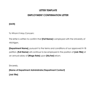 Employment (Job) Confirmation Letter - Free Templates