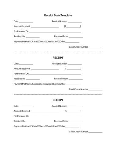 Free Receipt Book Templates (PDF, Word) - How to Make One
