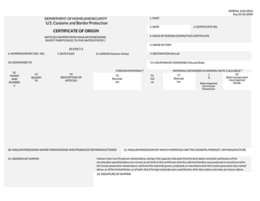 30 Free Certificate of Origin Templates