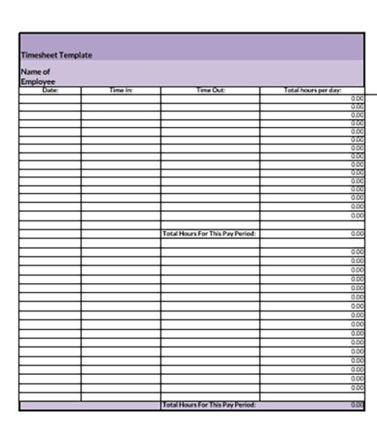38 Simple Timesheet Templates (Excel) | Daily, Weekly