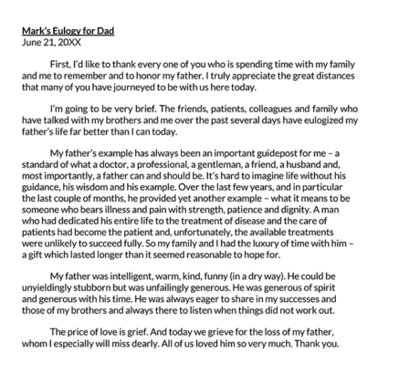 40 Free Eulogy Templates to Write Memorable Speech