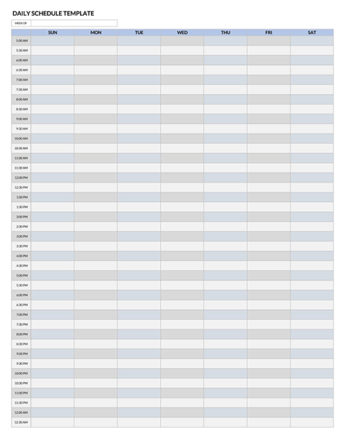 36 Free Hourly Schedule Templates for Excel & Word